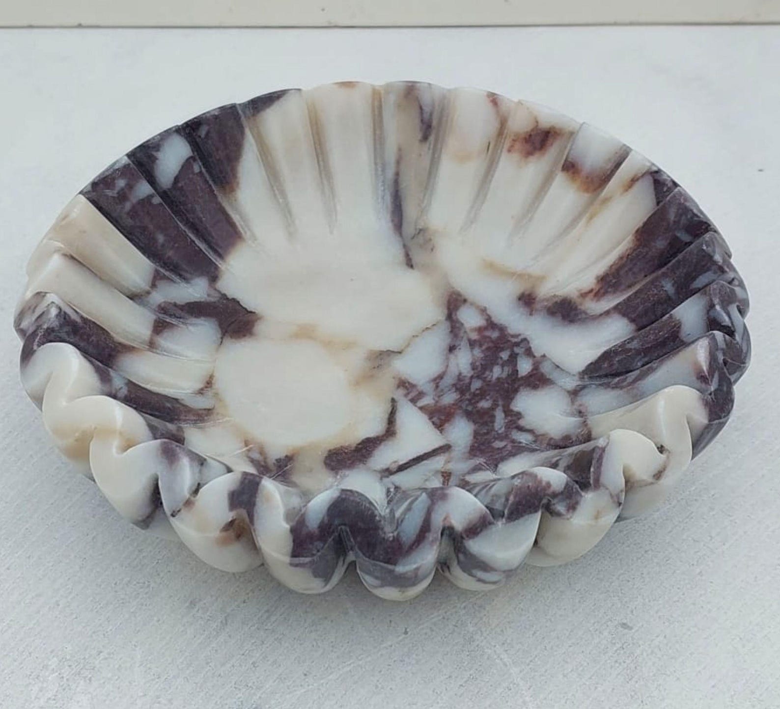 Handmade Calacatta Marble Ruffle Bowl: Home Decor - Etsy