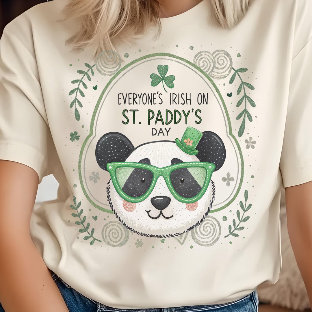 St. Patrick's Day Gift for Panda Lovers T-shirt St. Paddy's Day Lucky ...