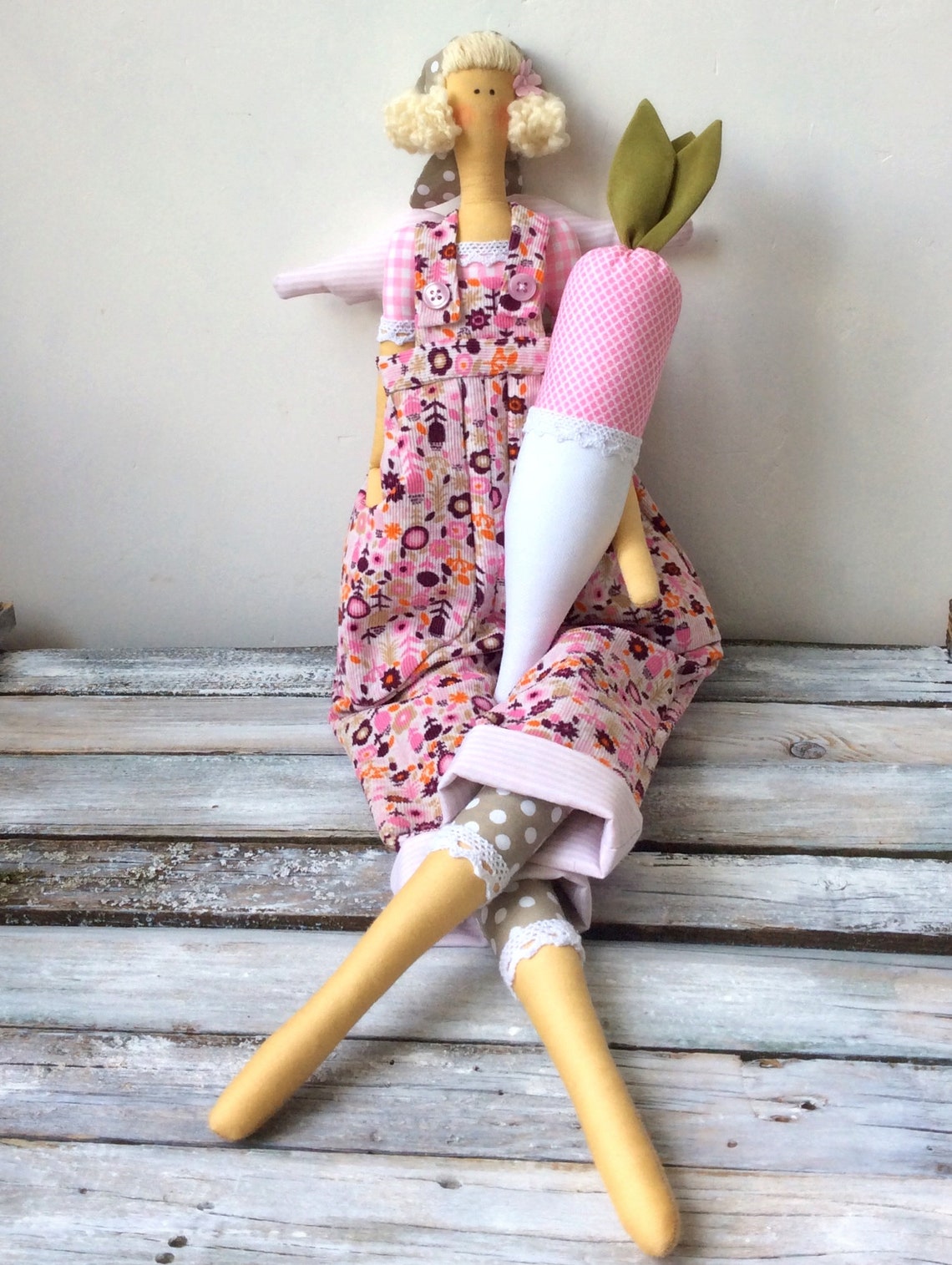 Garden Angel Tilda Rag Doll Cloth doll House Collection Summer | Etsy