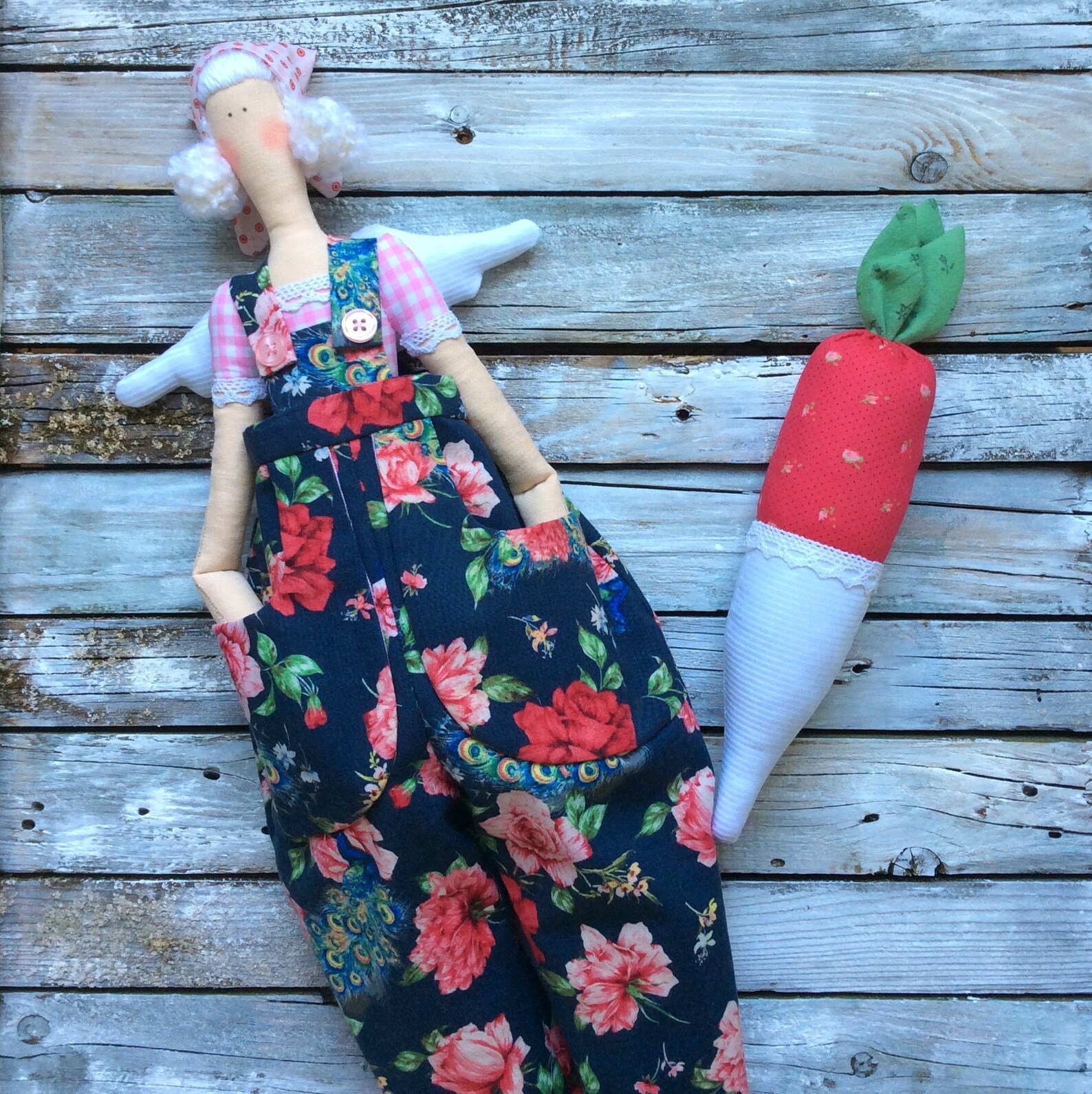 Garden Angel Tilda Rag Doll Cloth Doll House Collection Summer - Etsy