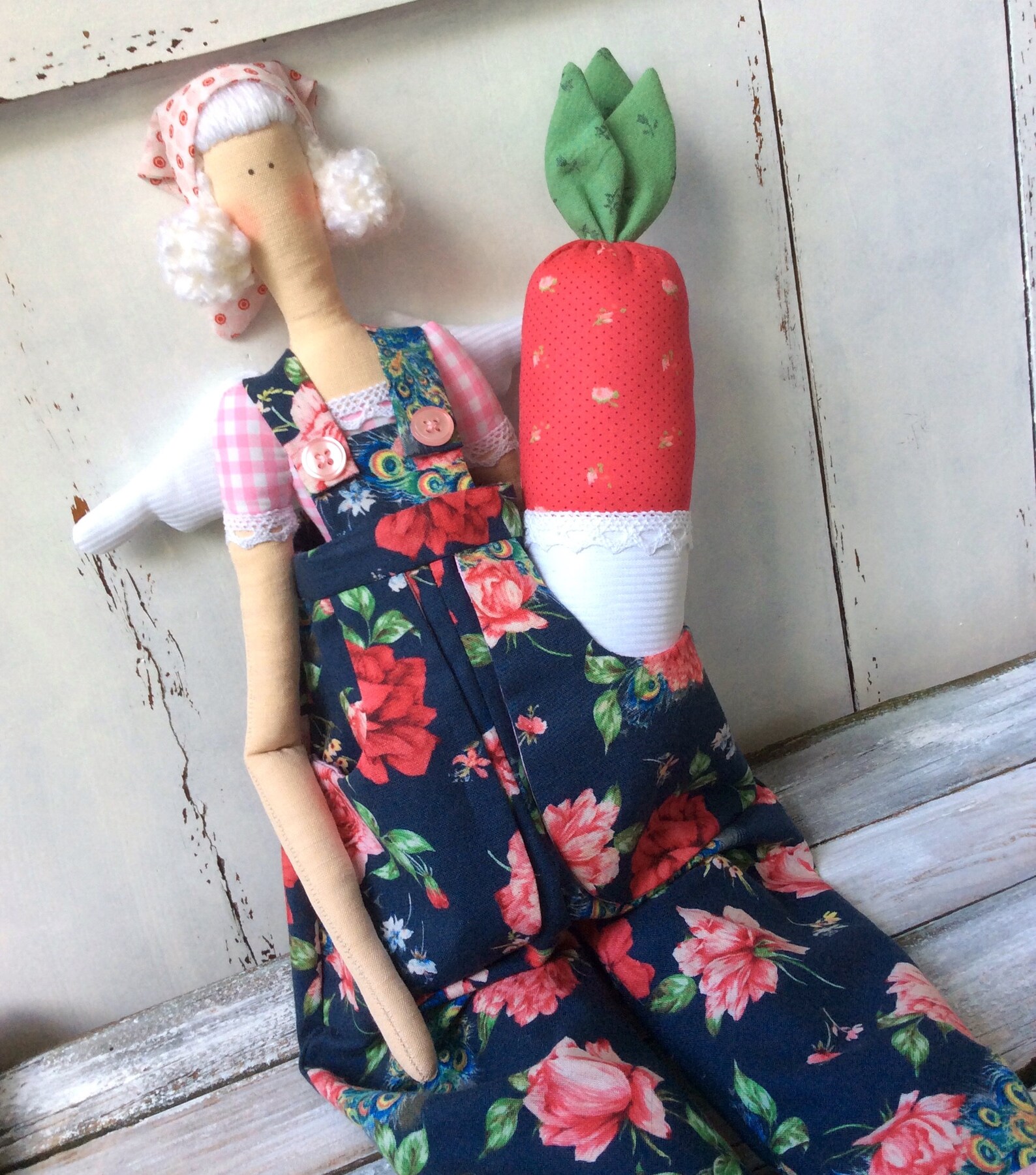Garden Angel Tilda Rag Doll Cloth Doll House Collection Summer - Etsy