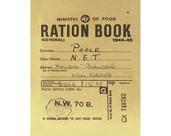 Ration book | Etsy