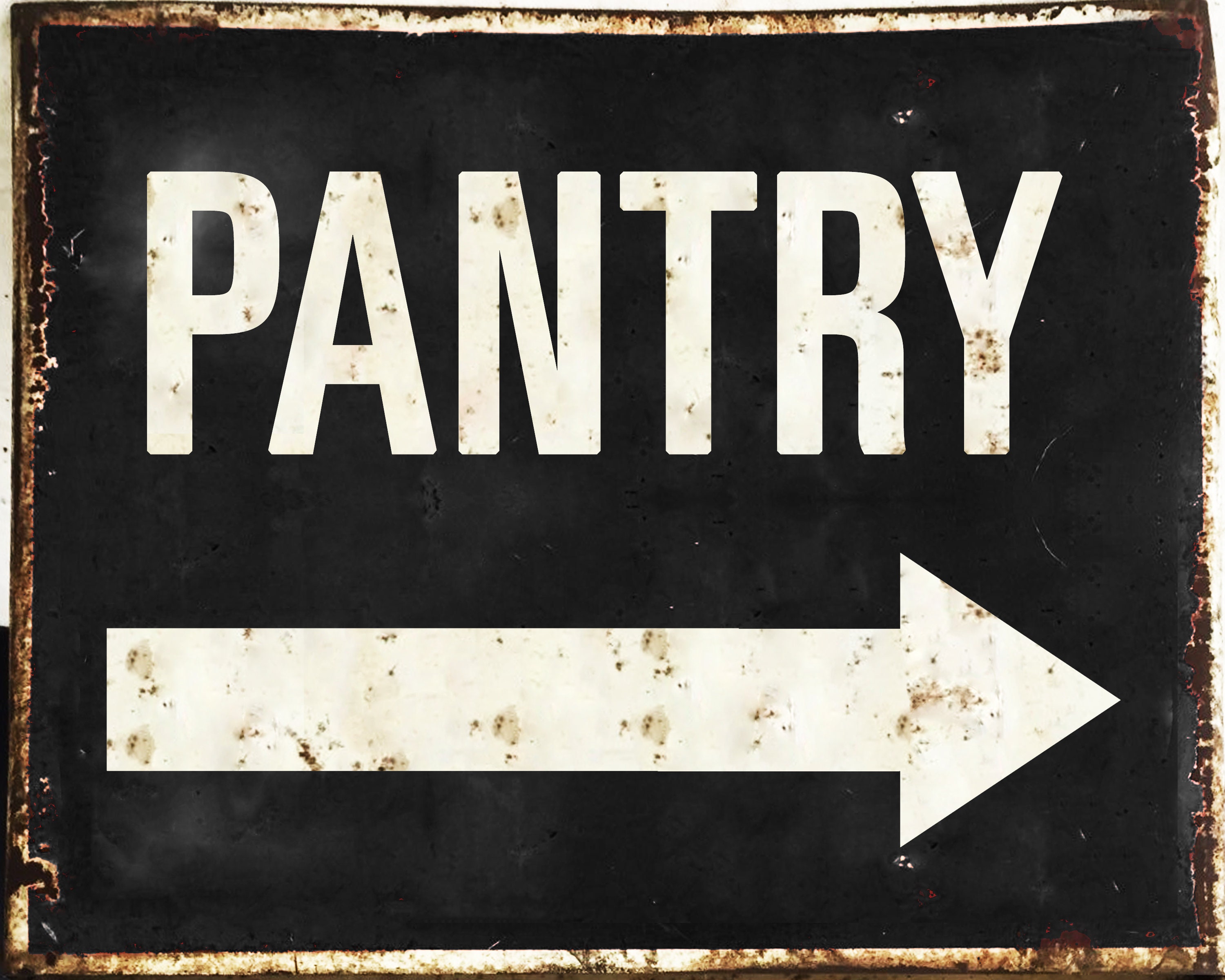 Pantry Sign - Enamel Metal TIN SIGN Wall Plaque - Etsy UK