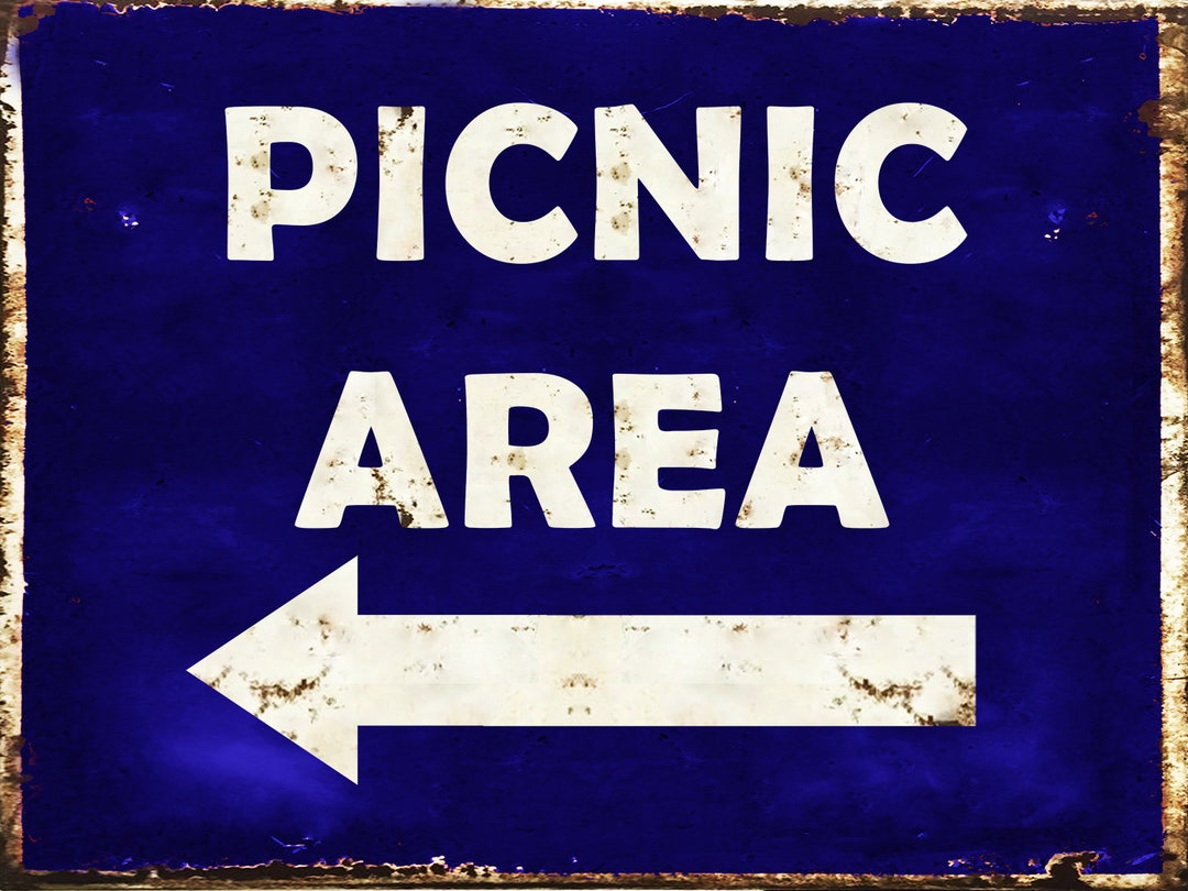 Picnic Area Sign - Enamel Metal TIN SIGN Wall Plaque - Etsy