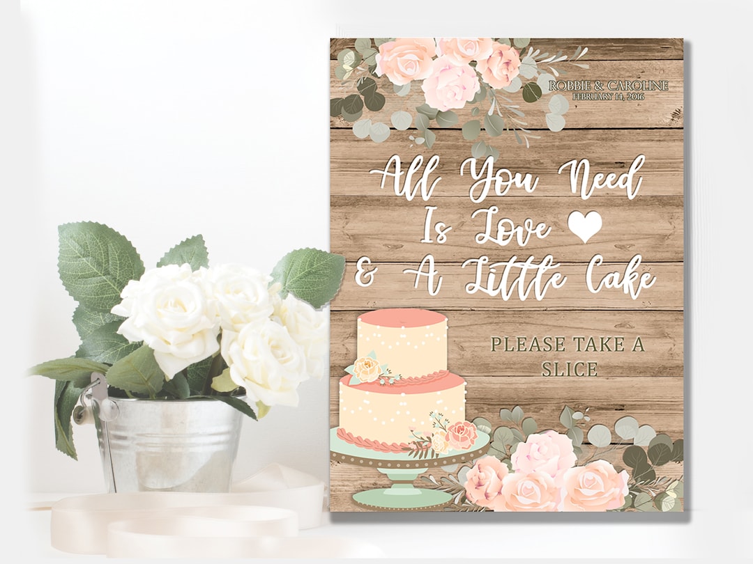 METAL SIGN Cake, Wedding Cake, Table Sign, Table Plaque, Wedding Plaque ...