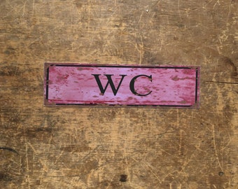 Metal Wc Door Sign - Etsy UK
