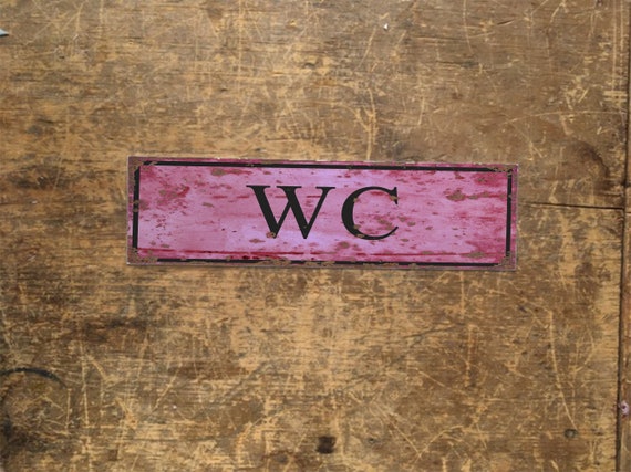 WC Door Sign Bathroom Toilets Changing Room Enamel Metal TIN | Etsy