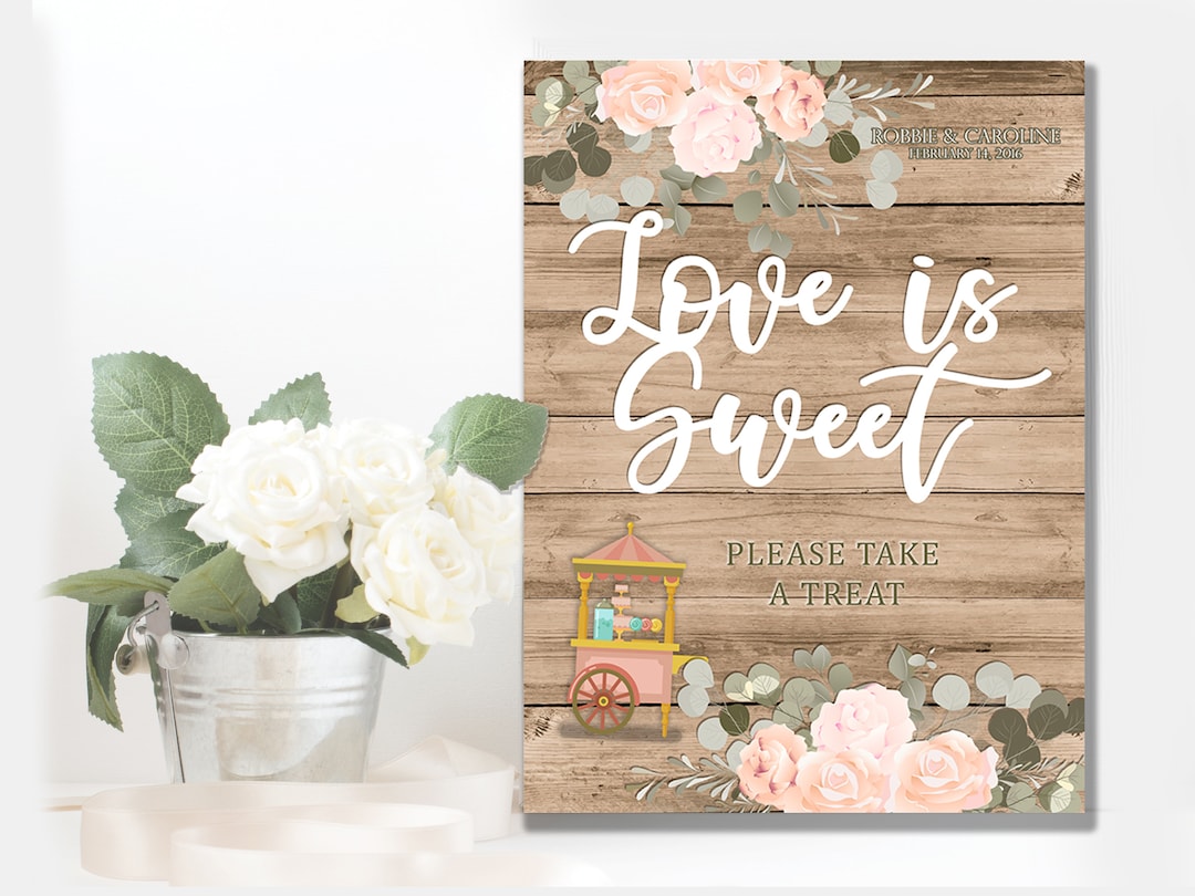 METAL SIGN Love is Sweet, Candy Cart Kart, Sweet Cart, Table , Signs ...
