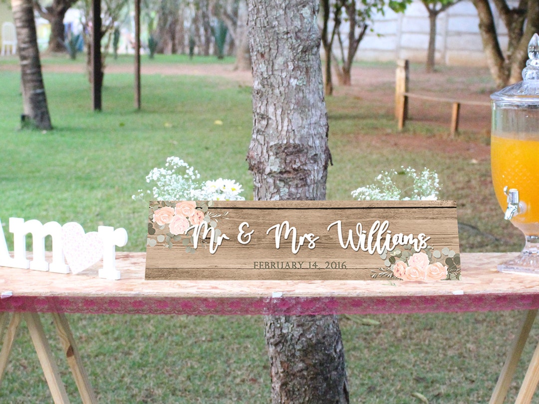 Top Table METAL WEDDING SIGN, Wedding Plaque , Signs, Wedding Signs ...