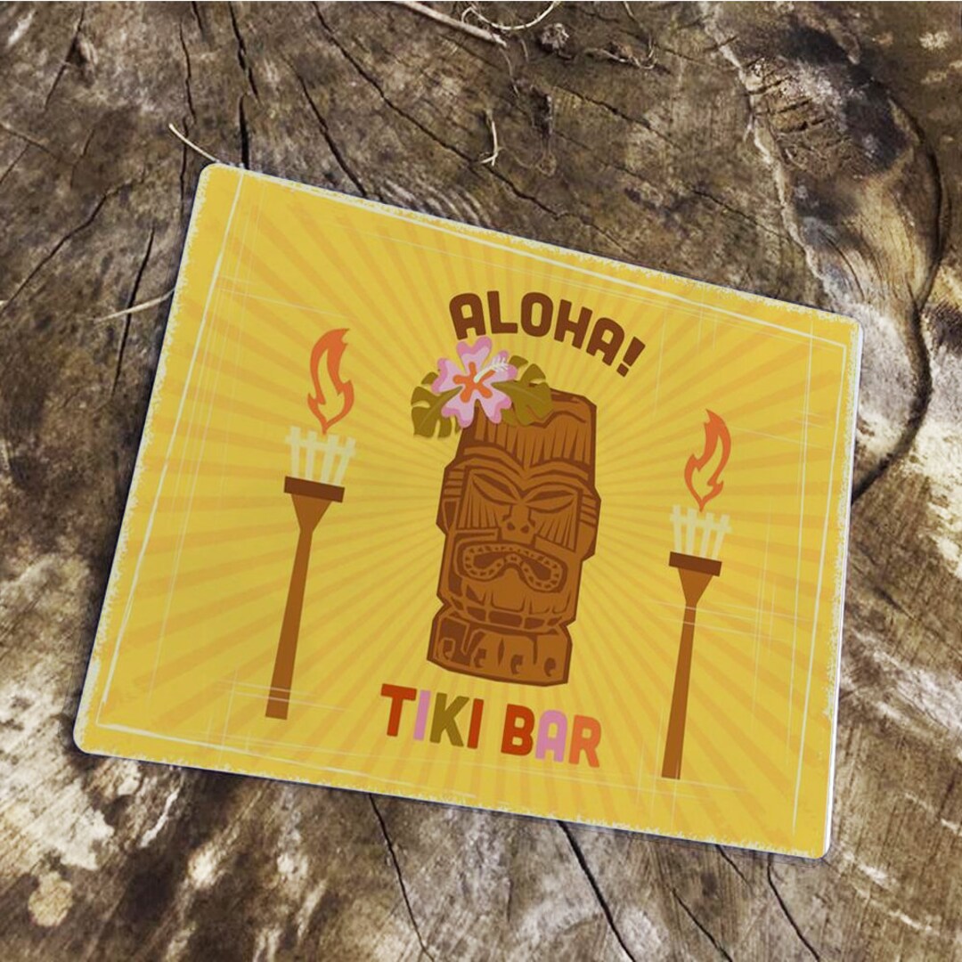 Aloha Tiki Bar Sign - Enamel Metal TIN SIGN Wall Plaque - Etsy