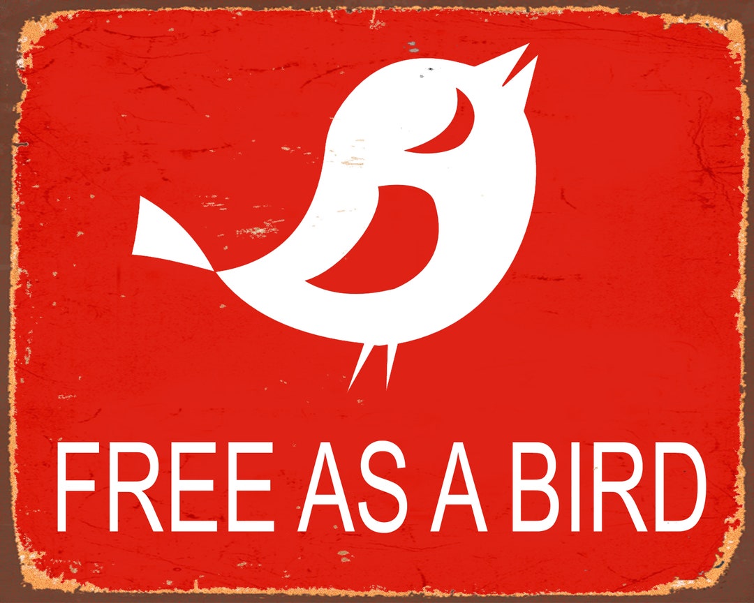 Free as A Bird Vintage Enamel Metal TIN SIGN Wall Plaque - Etsy