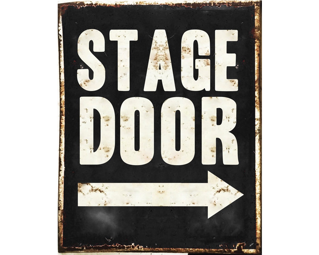 Stage Door Arrow Customizable - Enamel Metal TIN SIGN Wall Plaque - Etsy