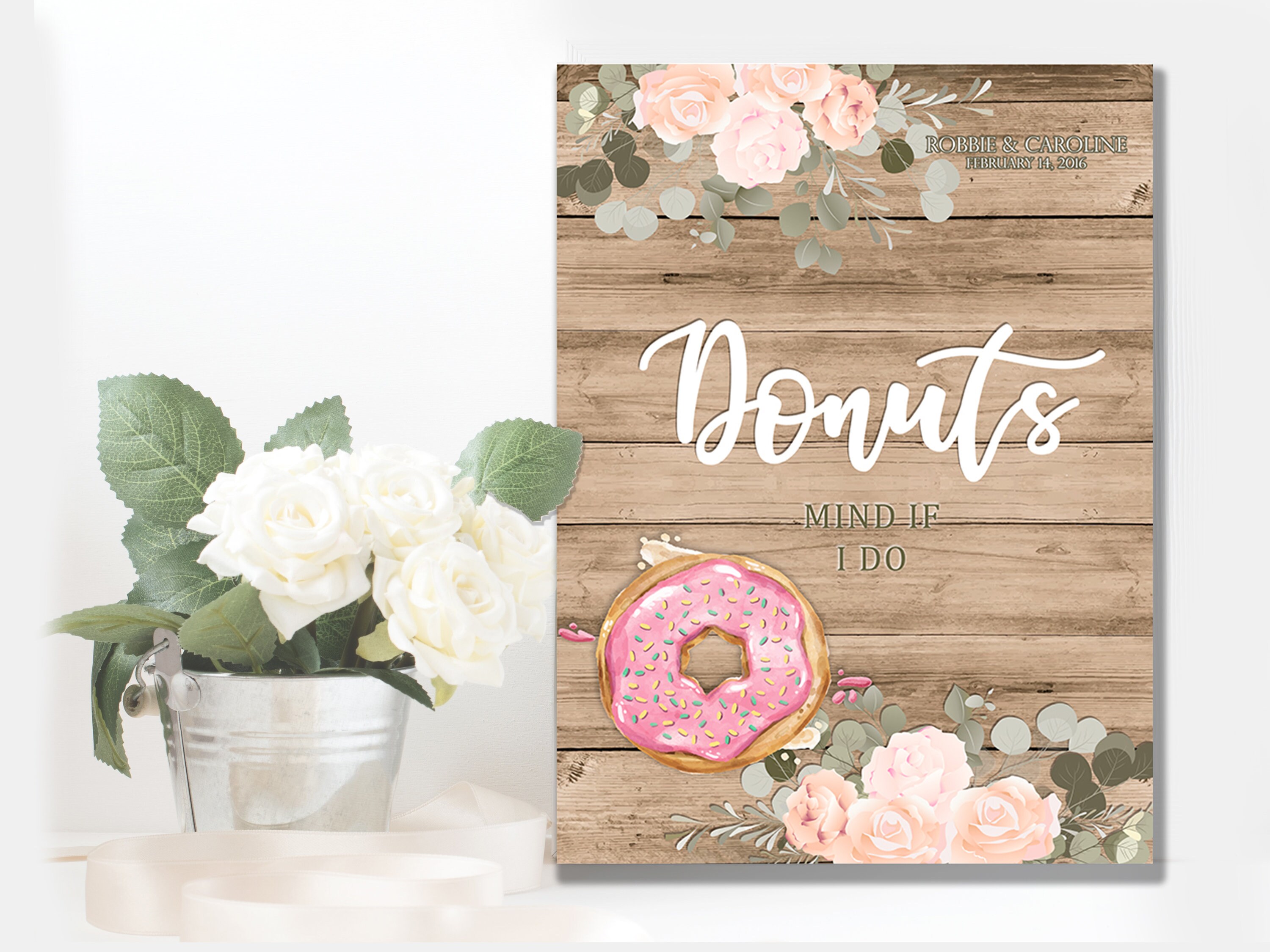 METAL SIGN Donut, Wedding Donut Bar, Table Sign, Table Plaque, Wedding ...