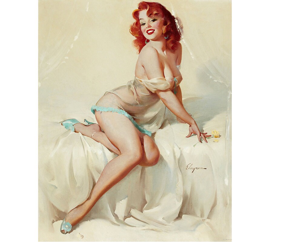 Pin Up Girl Sexy Enamel Metal Tin Sign Wall Plaque Etsy