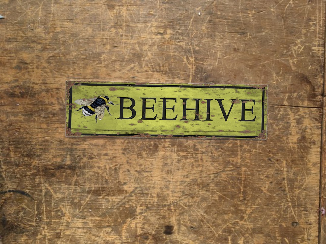 Beehive Door Sign Enamel Metal TIN SIGN Wall Plaque - Etsy