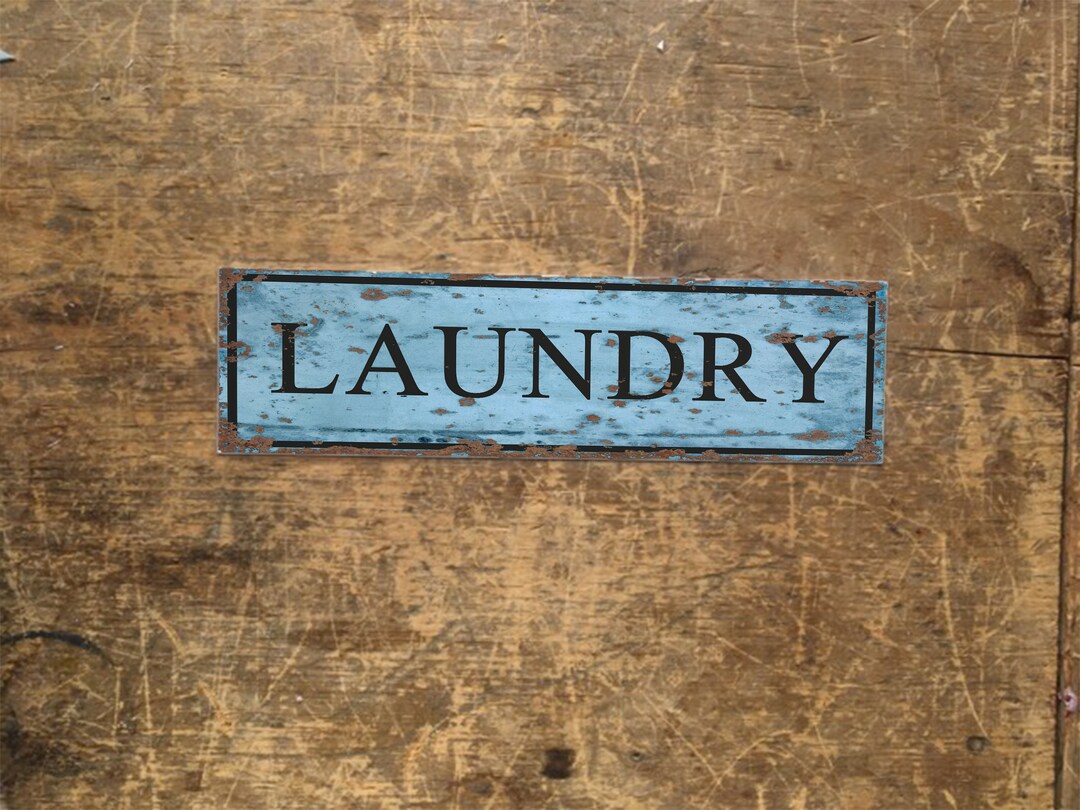 Laundry Door Sign Enamel Metal TIN SIGN Wall Plaque - Etsy