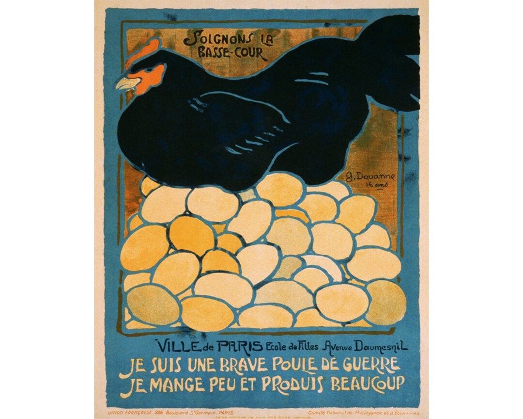 French Chicken Advert Vintage Enamel Metal TIN SIGN Wall Plaque - Etsy