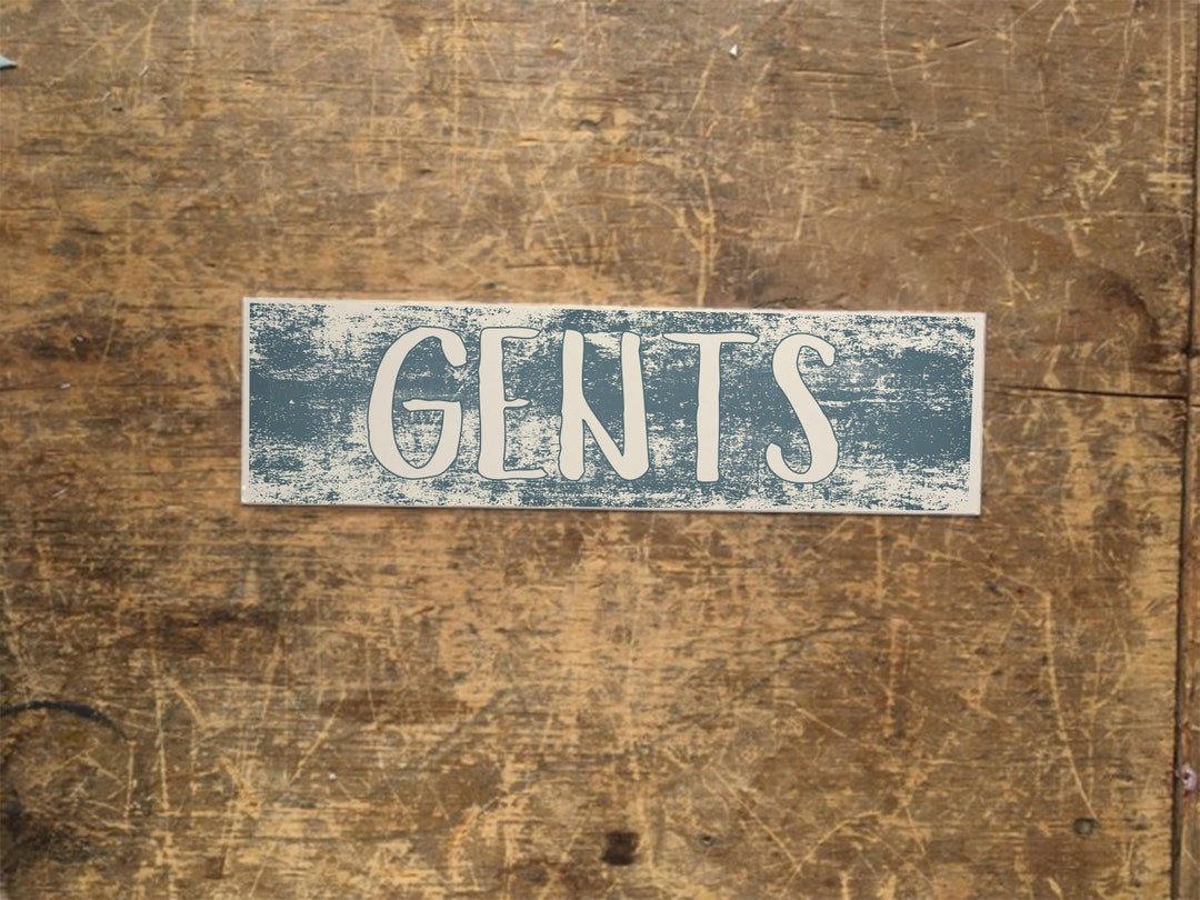 Gents Door Sign Bathroom Toilets Changing Room Enamel Metal TIN SIGN ...