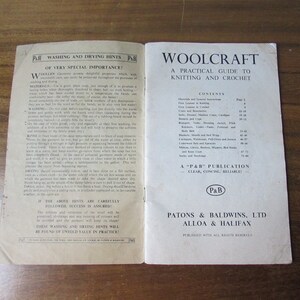 Vintage Patons & Baldwin's Woolcraft Pattern Booklet; A Practical Guide ...