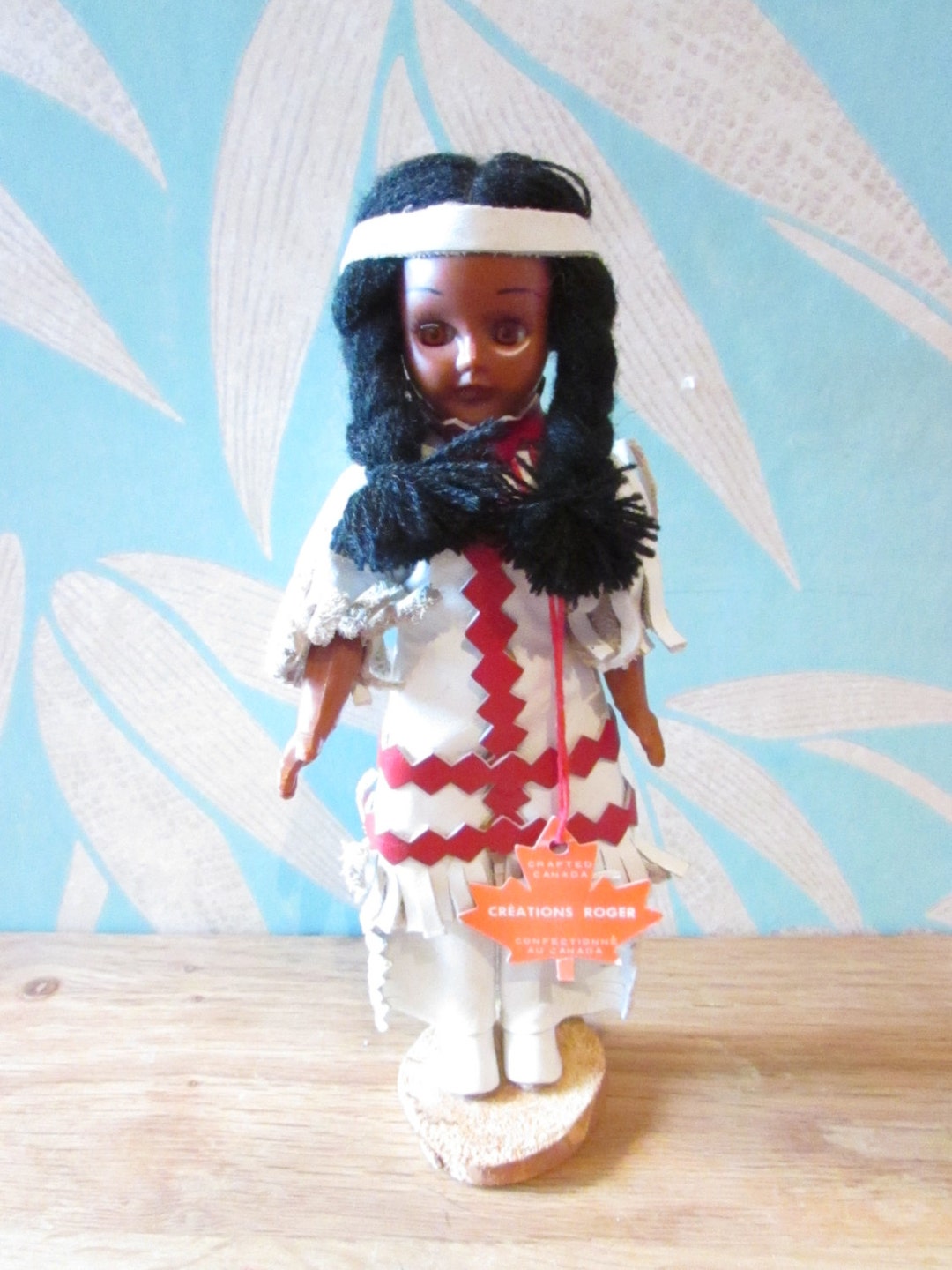 Vintage créations Roger Native American Indian Squaw Souvenir Doll With ...
