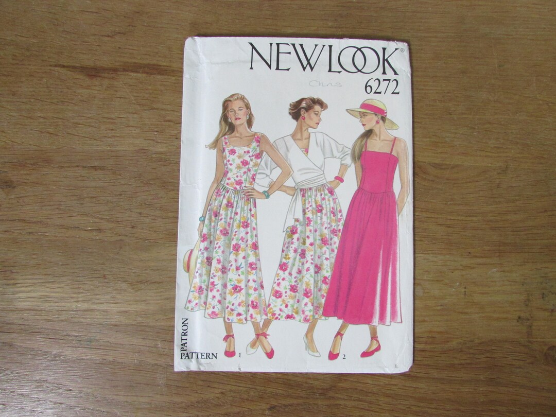 Uncut 1980s New Look 6272 Sewing Pattern for Dress & Jacket, Sizes 8-18 ...