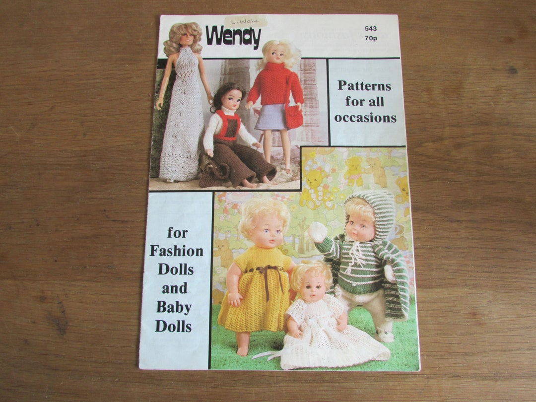 1975 Wendy 543 Knitting Patterns for All Occasions for Fashion Dolls ...