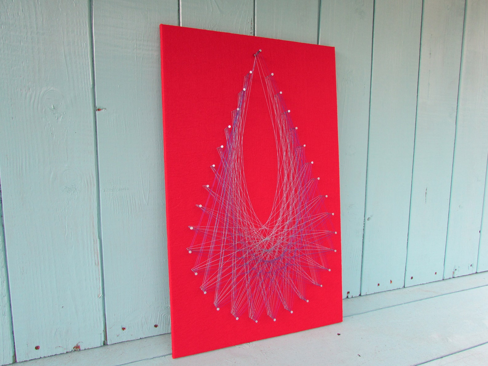 Home-made teardrop String Art Made From Original - Etsy
