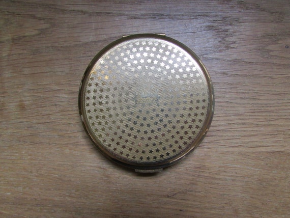 1950s Stratton flying ducks gold-tone compact - Gem