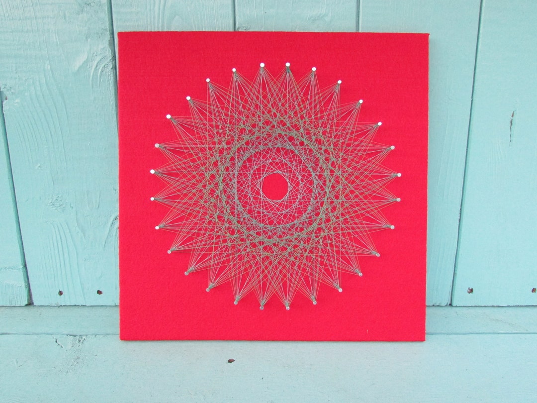 Home-made circle String Art Made From Original 1973 Pattern - Etsy