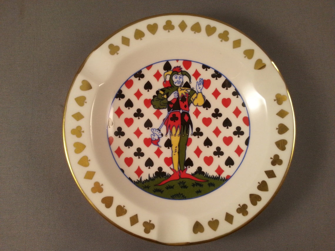 Rare Spode Joker/playing Card Pin Dish/ashtray - Etsy