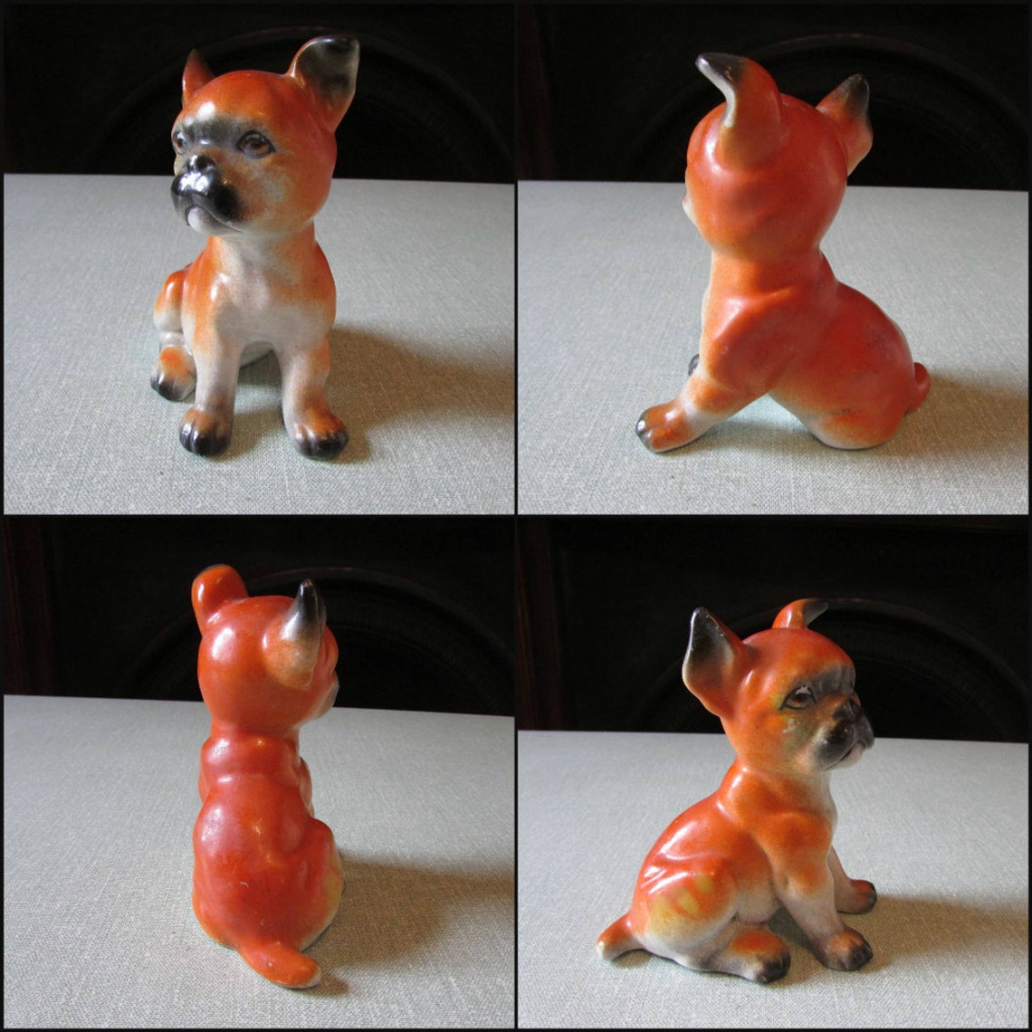 Rare Vintage Chalkware Bulldog Puppy Figurine - Etsy