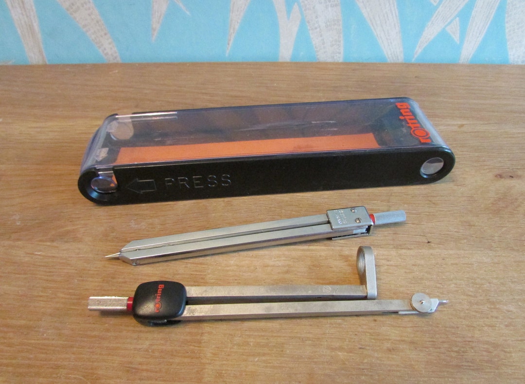 Vintage Rotring Germany Compass Set - Etsy