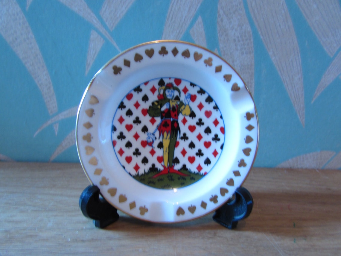 Rare Spode Joker/playing Card Pin Dish/ashtray - Etsy