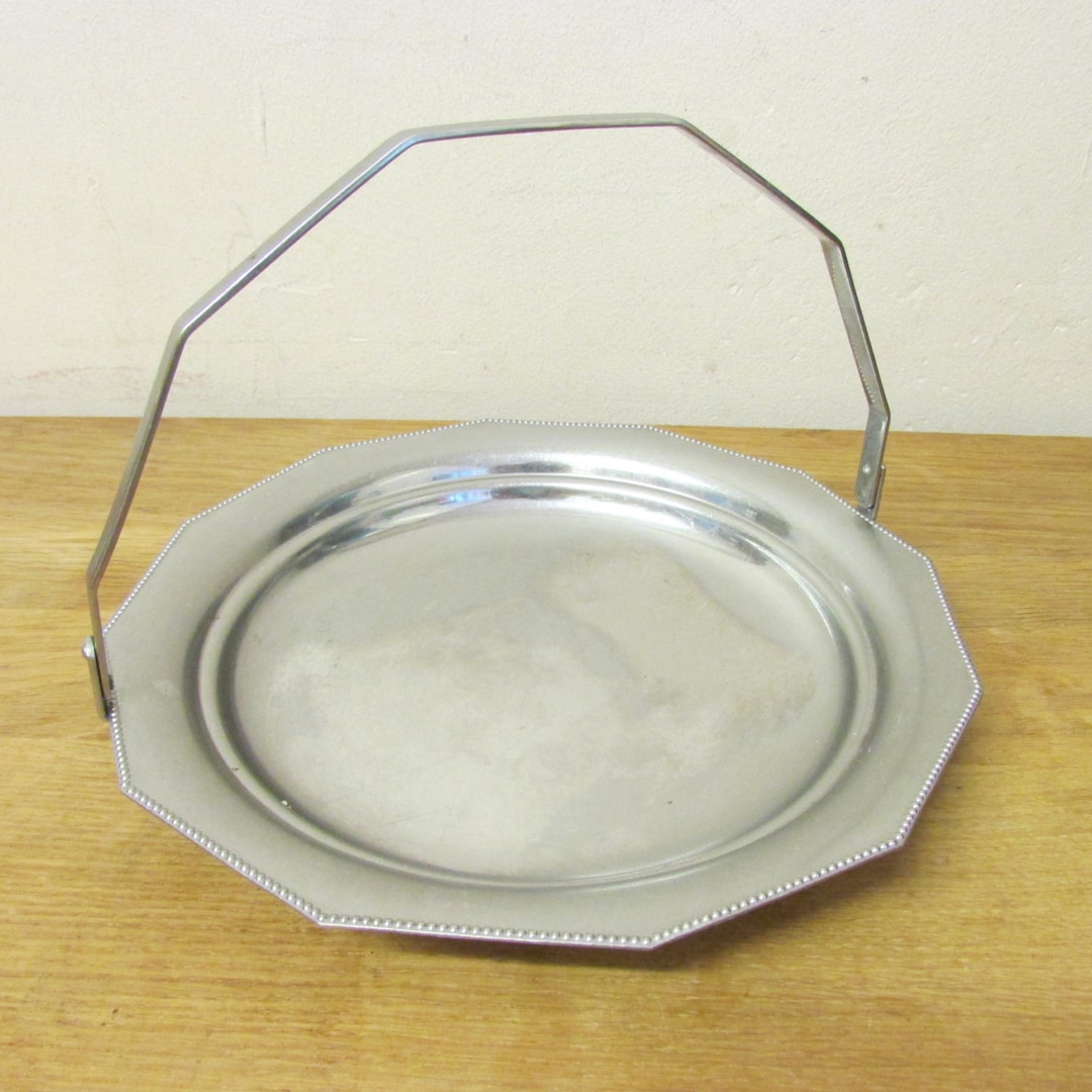 Circa. 1960s Olde Hall Staybrite Stainless Steel Cake Plate/serving ...