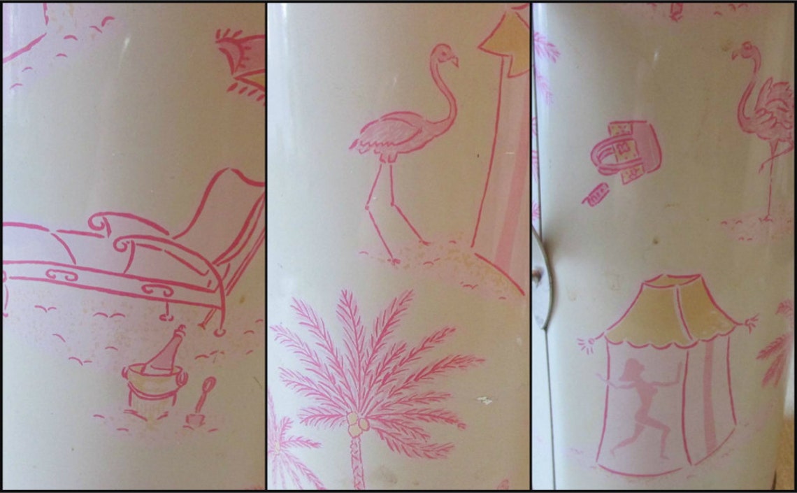 Vintage Two's Company Pink Flamingo/miami-themed Thermos | Etsy