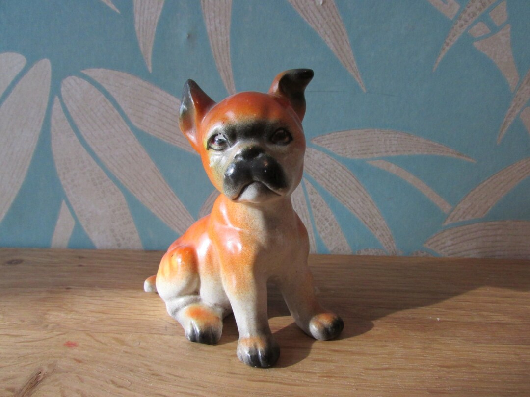 Rare Vintage Chalkware Bulldog Puppy Figurine - Etsy