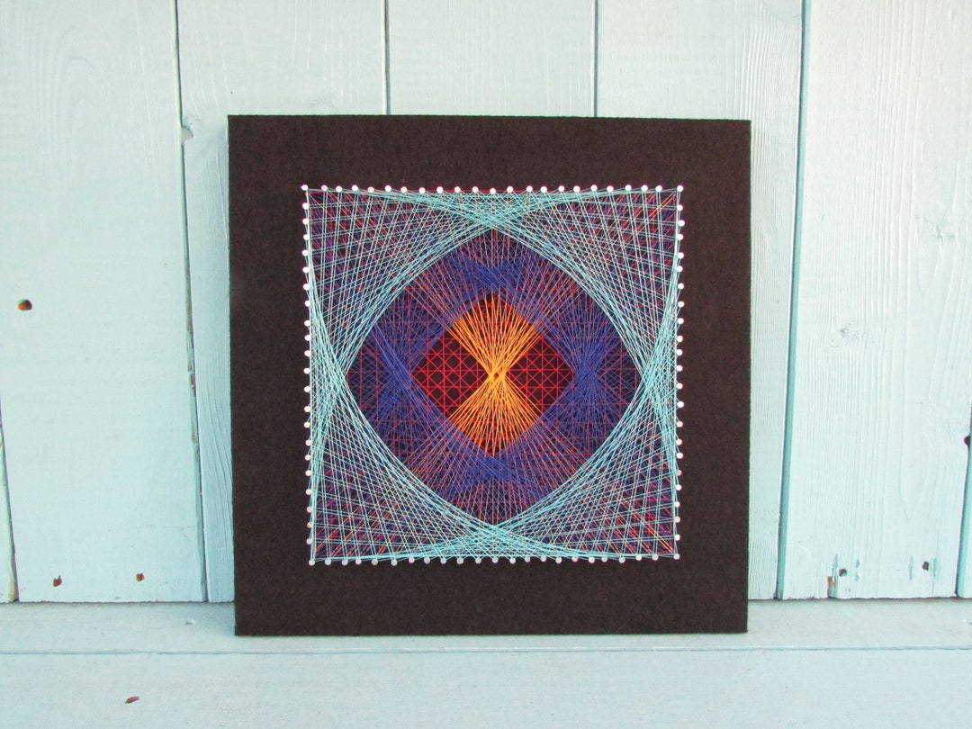 Home-made "square" String Art Made From Original 1973 Pattern - Etsy