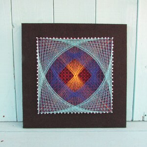 Home-made "square" String Art Made From Original 1973 Pattern - Etsy UK