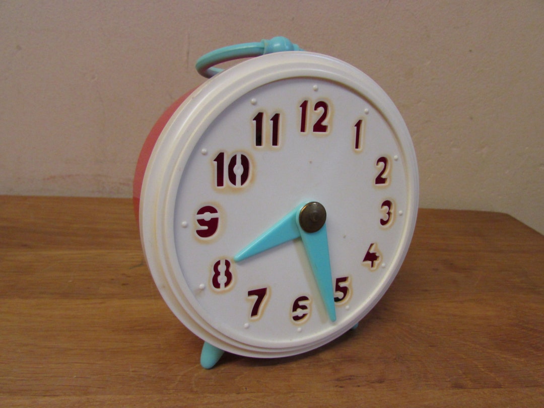Vintage Toy Clock Money Box With Lock & Key, Made in Czechoslovakia ...