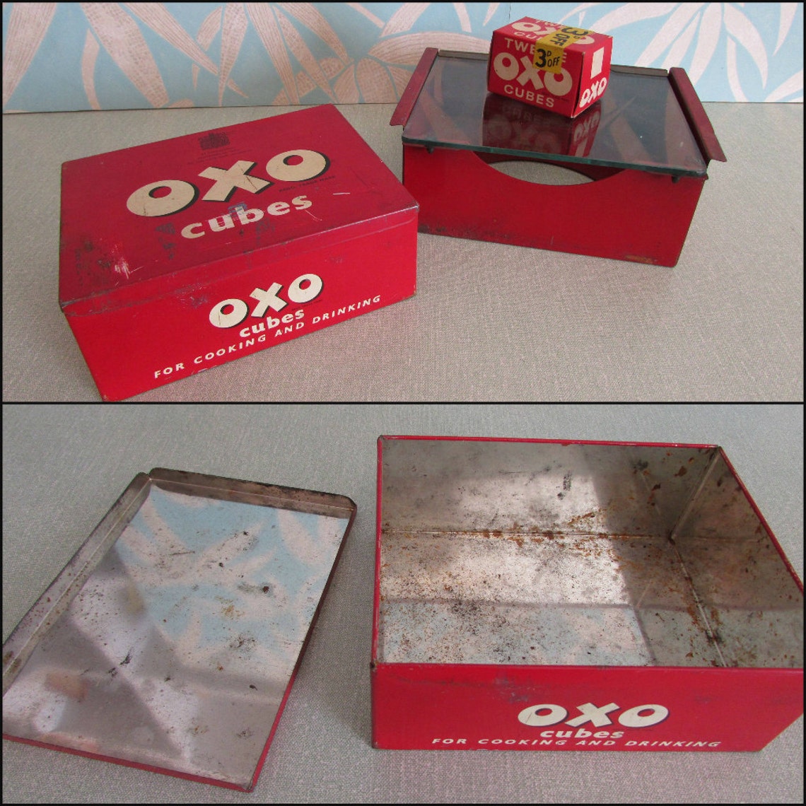 Rare Vintage OXO Shop Display Tin With Stand | Etsy