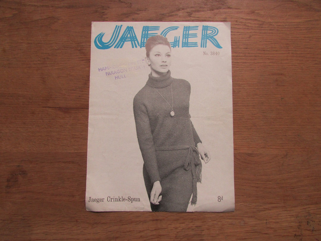 1960s Jaeger 3840 Knitting Pattern for Dress in Jaeger - Etsy
