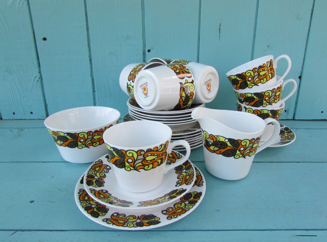 1960s/70s Ridgeway indian Summer Tea Set - Etsy