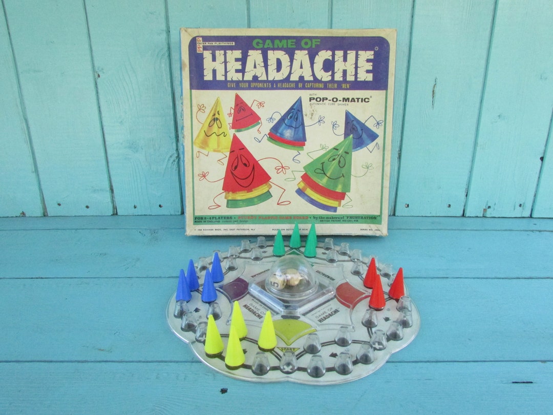 1968 PPP Game of Headache Board Game With Pop-o-matic Dice Shaker - Etsy