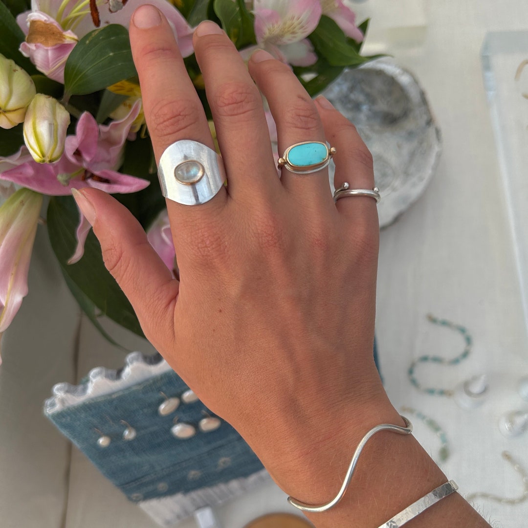 Original Wave Cuff Bracelet - Brass or Sterling Silver - Etsy