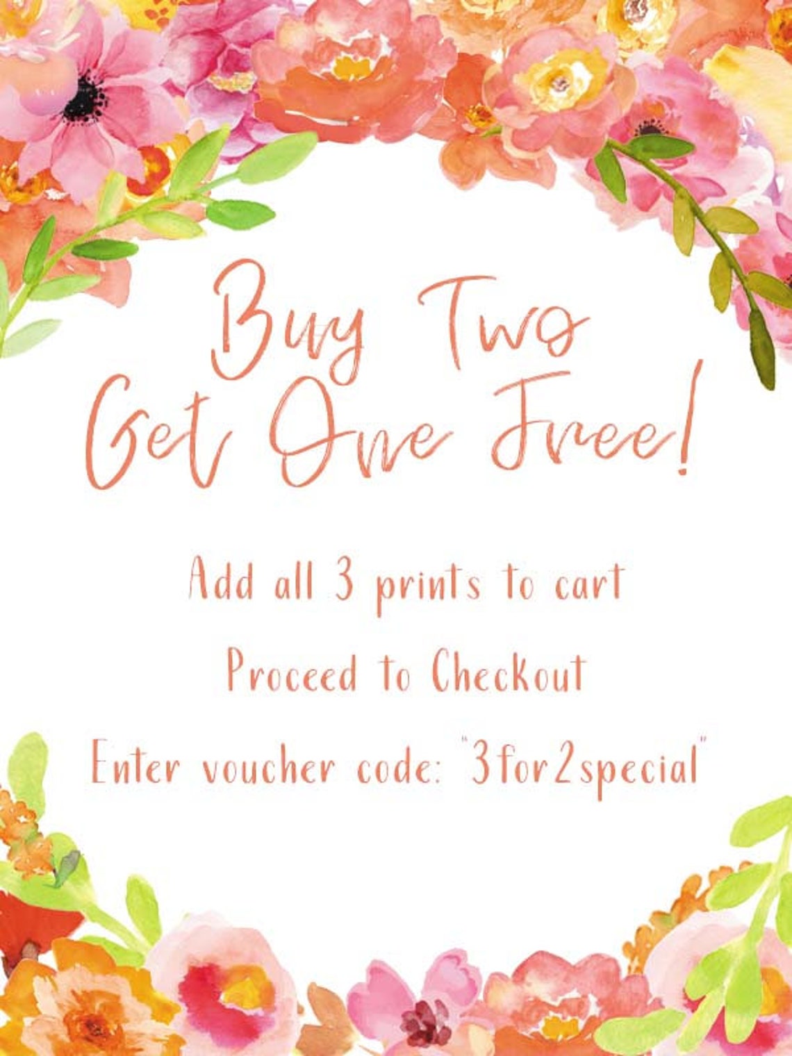 Buy TWO Get ONE Free! Special on Printable Wall Art, Discount ...