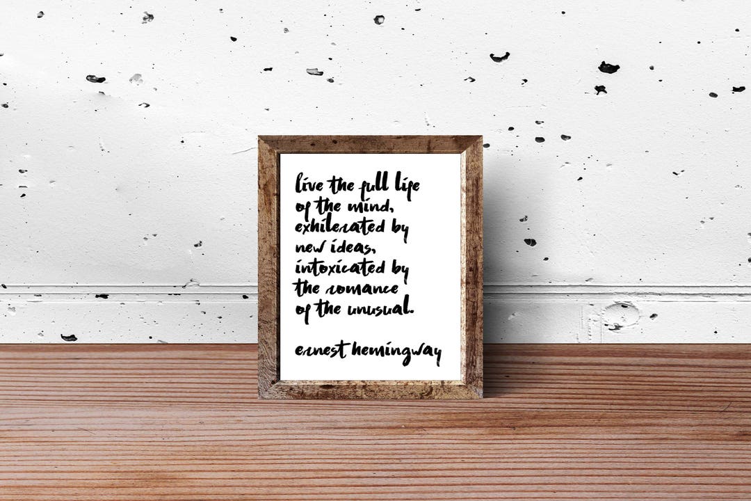 Inspirational Quote Printable live the Full Life - Etsy