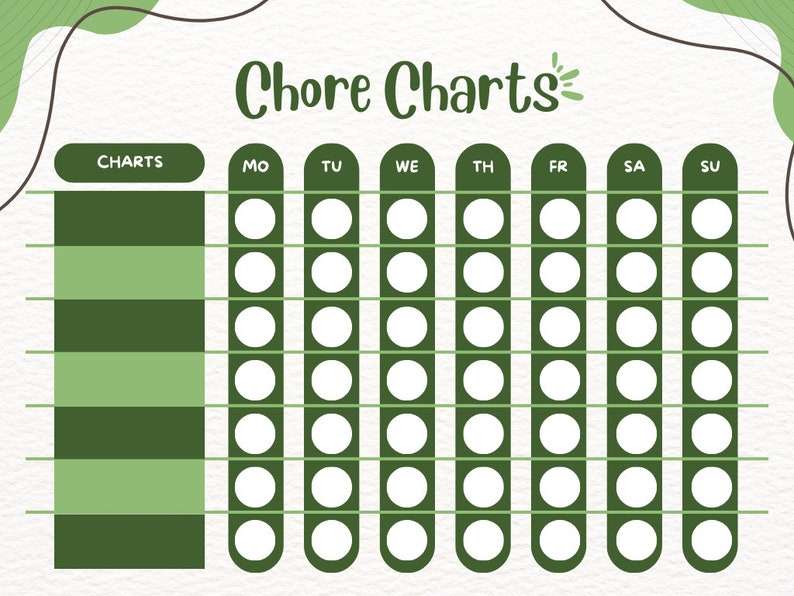 Custom Chore Chart Download - Etsy