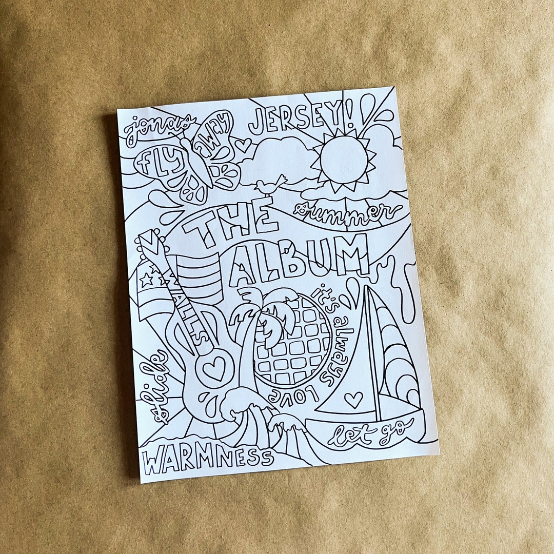The Album Coloring Page - 8.5x11" - Etsy