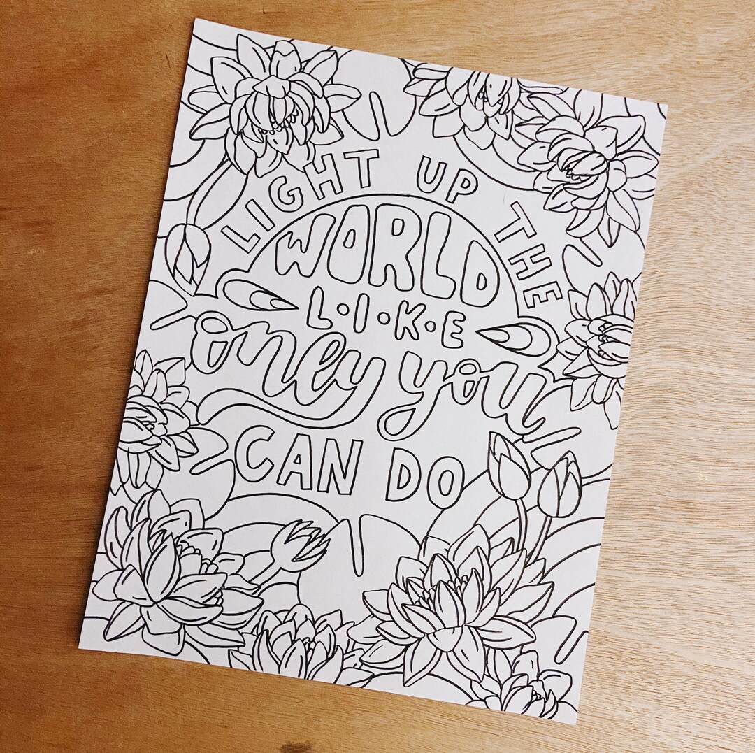 Comeback Coloring Page - 8.5x11" - Etsy