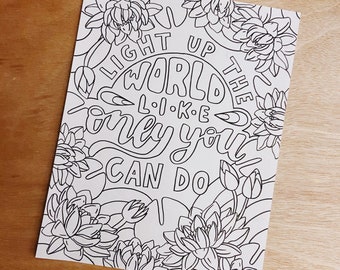 A Little Bit Longer Album Coloring Page 8.5x11 | Etsy